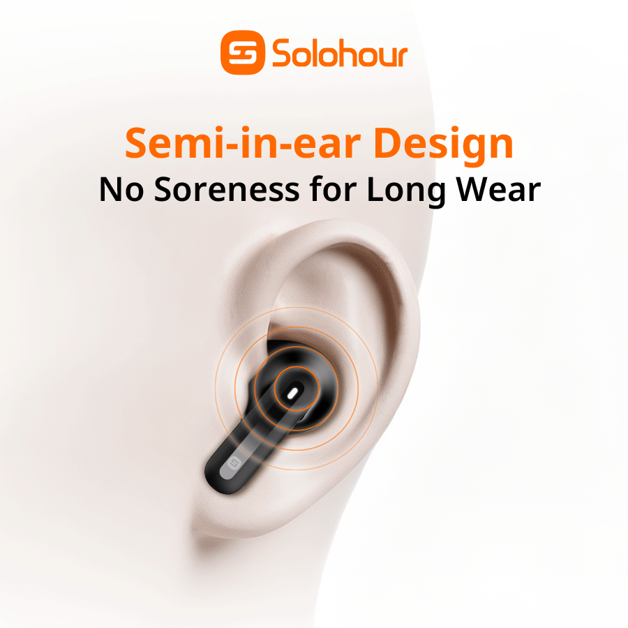 SolBuds ST9 True Wireless Earbuds Semi-In-Ear – Solohour