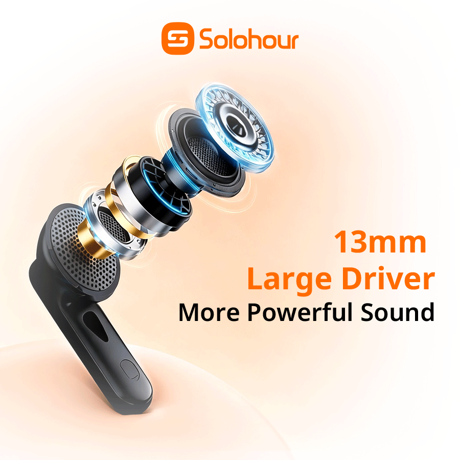 SolBuds ST9 True Wireless Earbuds Semi-In-Ear – Solohour